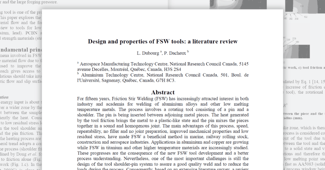FSW Tools Design & Properties: A Scientific Review